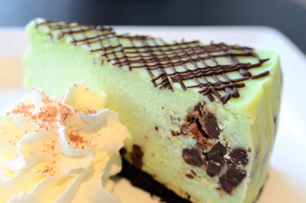 More is More with Mint Chocolate Chunk Cheesecake