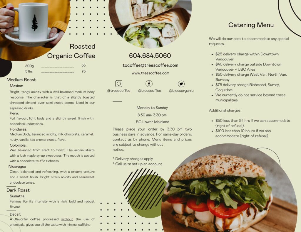 Catering Vancouver | Trees Organic Coffee & Roasting House